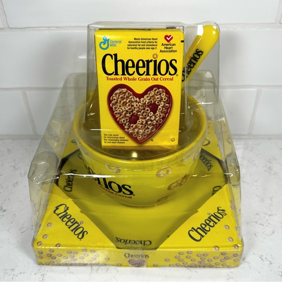 Cheerios | Party Supplies | Vintage 203 Cheerios Cereal Gift Set Bowl ...